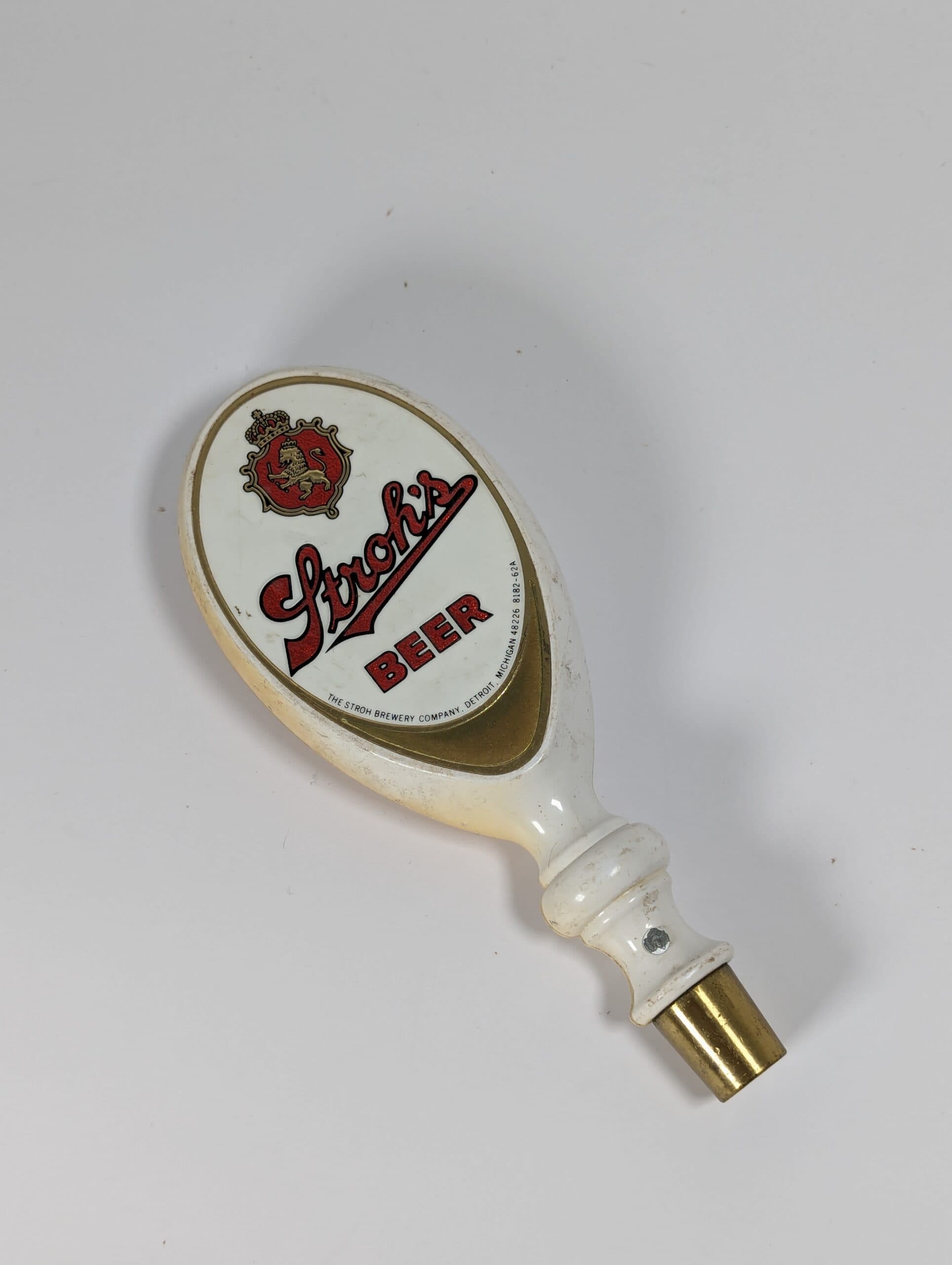 Vintage Stroh’s Tap Handle – White Shaped Plastic Tap - RainTaps ...